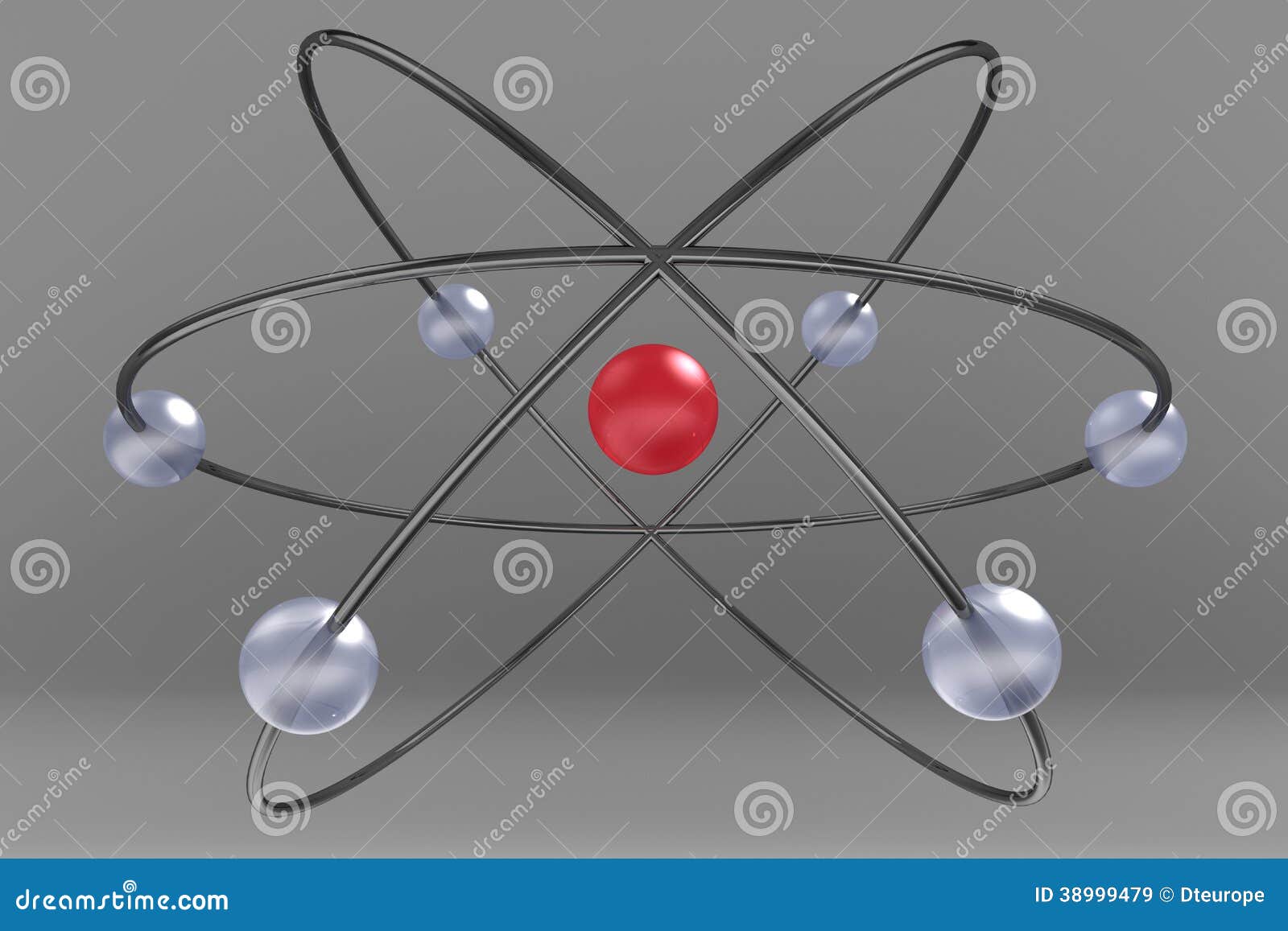 Symmetrical atom rings stock illustration. Illustration of chemical ...