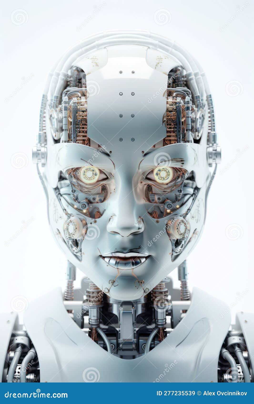 Symmetrical Beauty of Female Robot with Clear and Smooth Complexion on ...