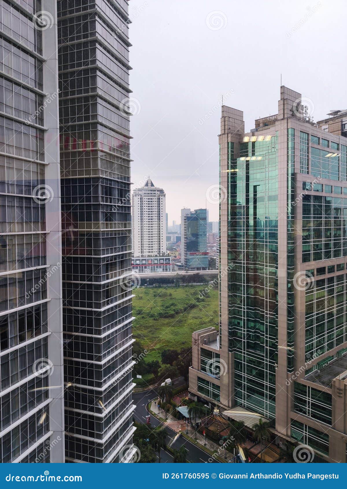 Symmetrical Buildings in City View Stock Image - Image of view ...