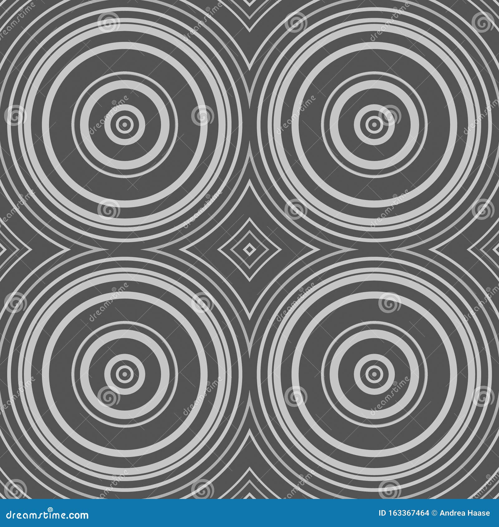 Symmetrical Circle Design in Grey Stock Illustration - Illustration of ...