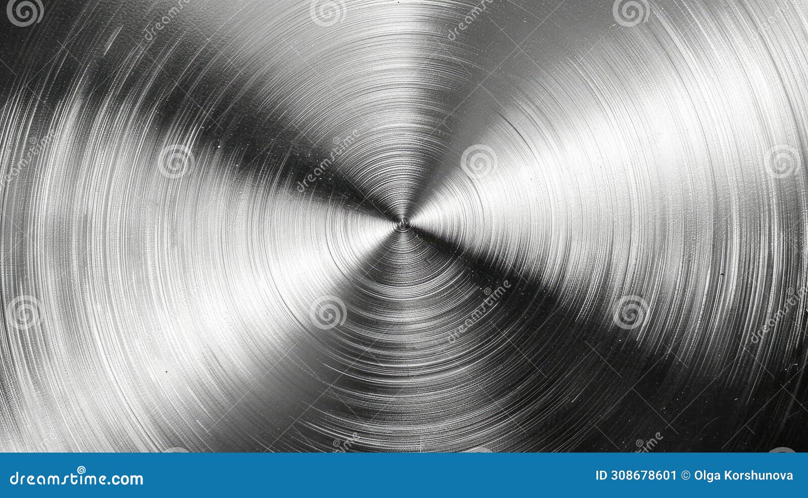 Circular Brushed Metal Texture Reflective Abstract Background Stock ...