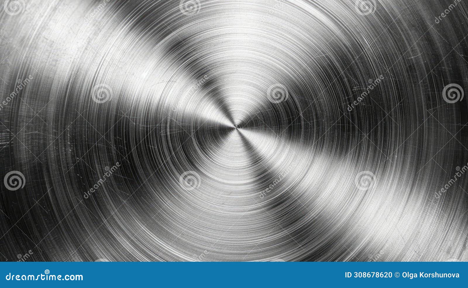 Circular Brushed Metal Texture Reflective Abstract Background Stock ...