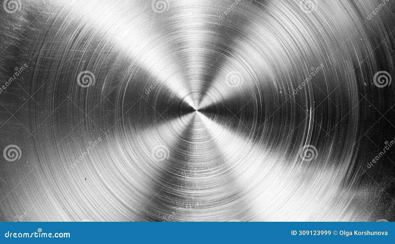 Circular Brushed Metal Texture Reflective Abstract Background Stock ...