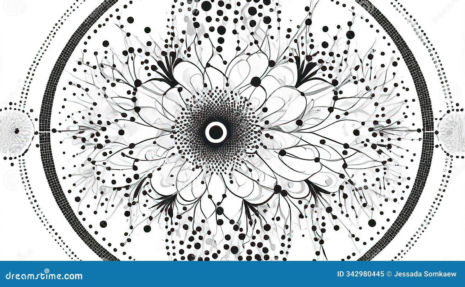 Symmetrical Dot Pattern with Perfect Alignment Stock Illustration ...