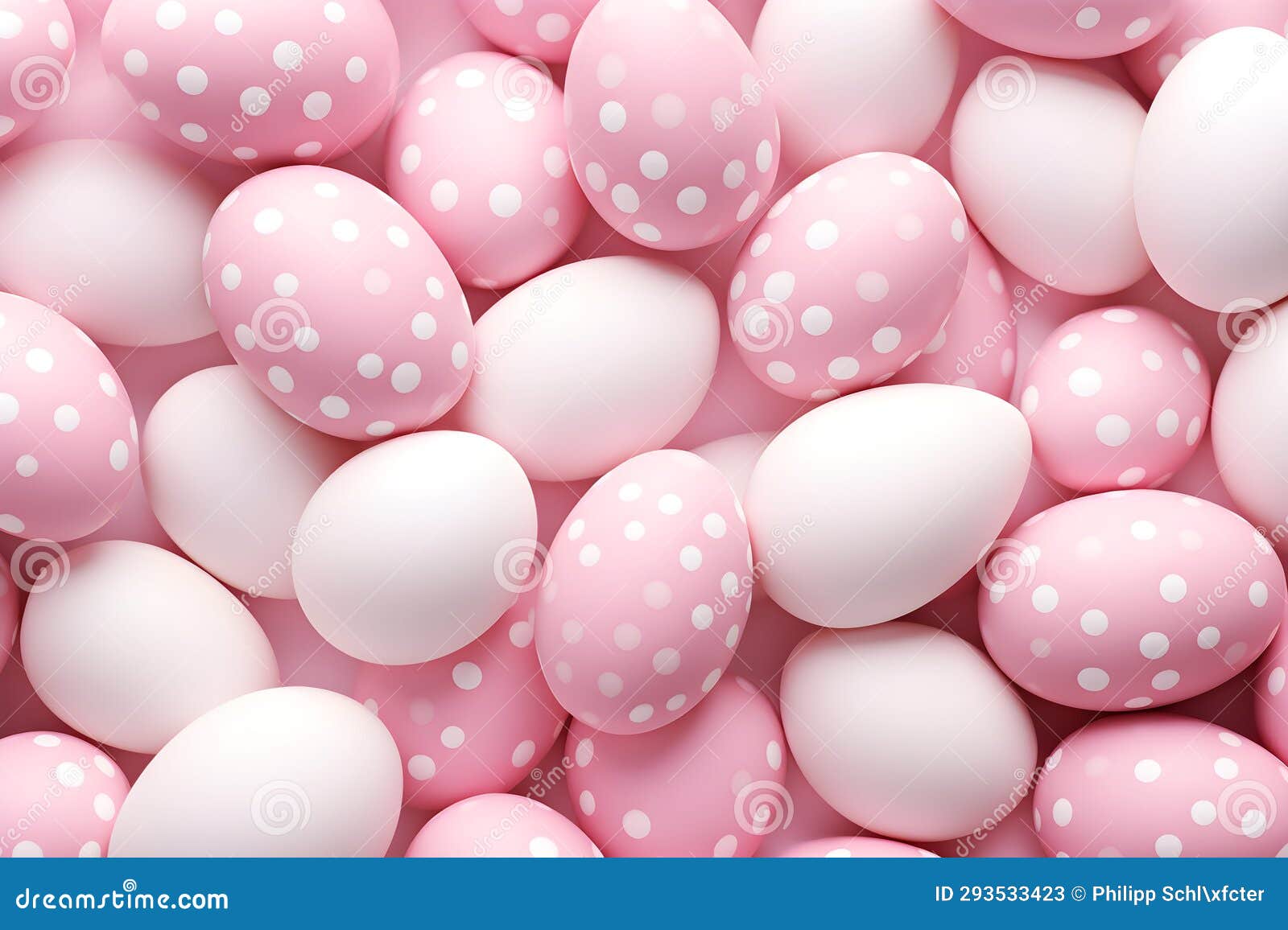 Symmetrical Easter Egg Pattern in Pastel Pink and White on Soft Pink ...