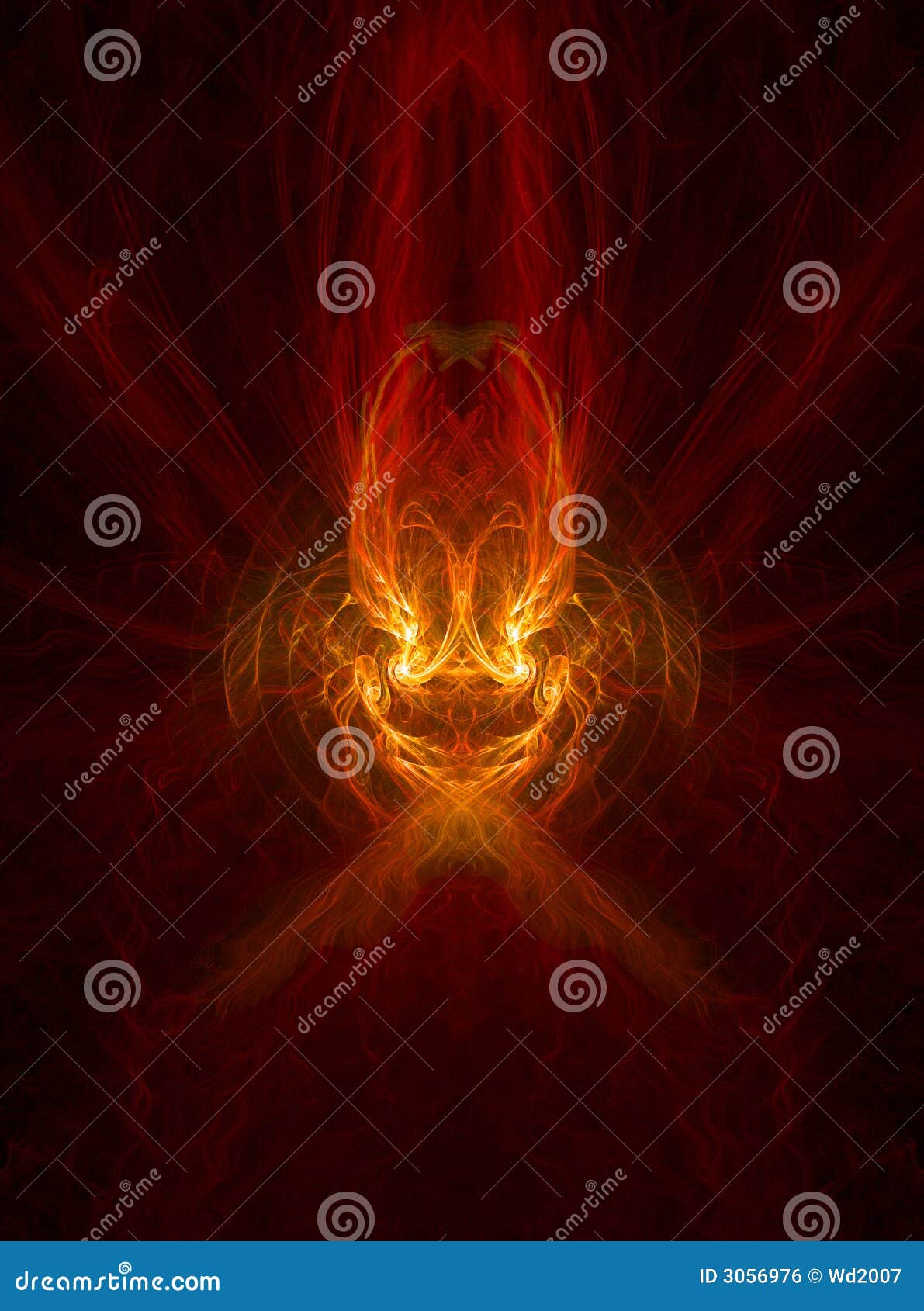 Symmetrical Flame abstract stock illustration. Illustration of smoke ...