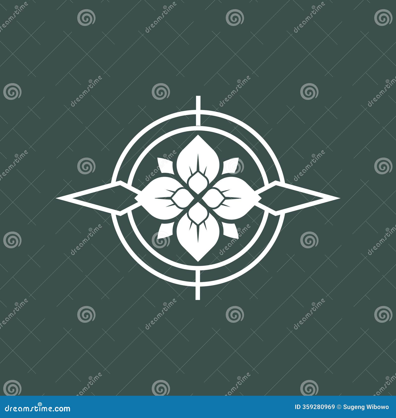 Symmetrical Floral Design Cartoon Vector | CartoonDealer.com #41397315