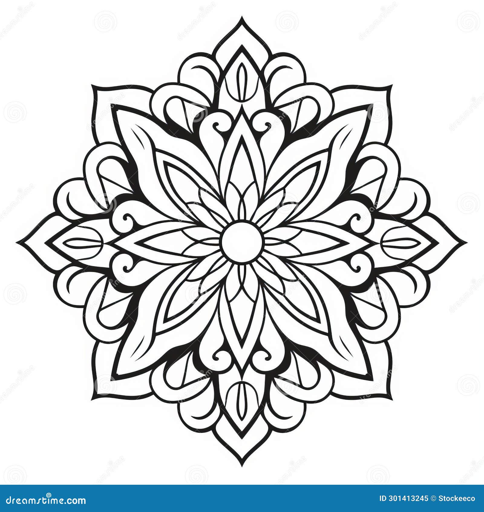 Symmetrical Flower Pattern: a Zen-inspired Nabis Design Stock ...