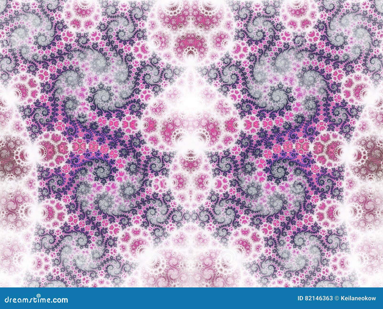 Symmetrical Fractal Swirly Pattern Stock Illustration - Illustration of ...
