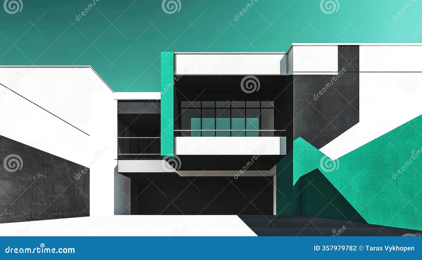 Symmetrical Functionalist Architecture Featuring Strong Geometric ...