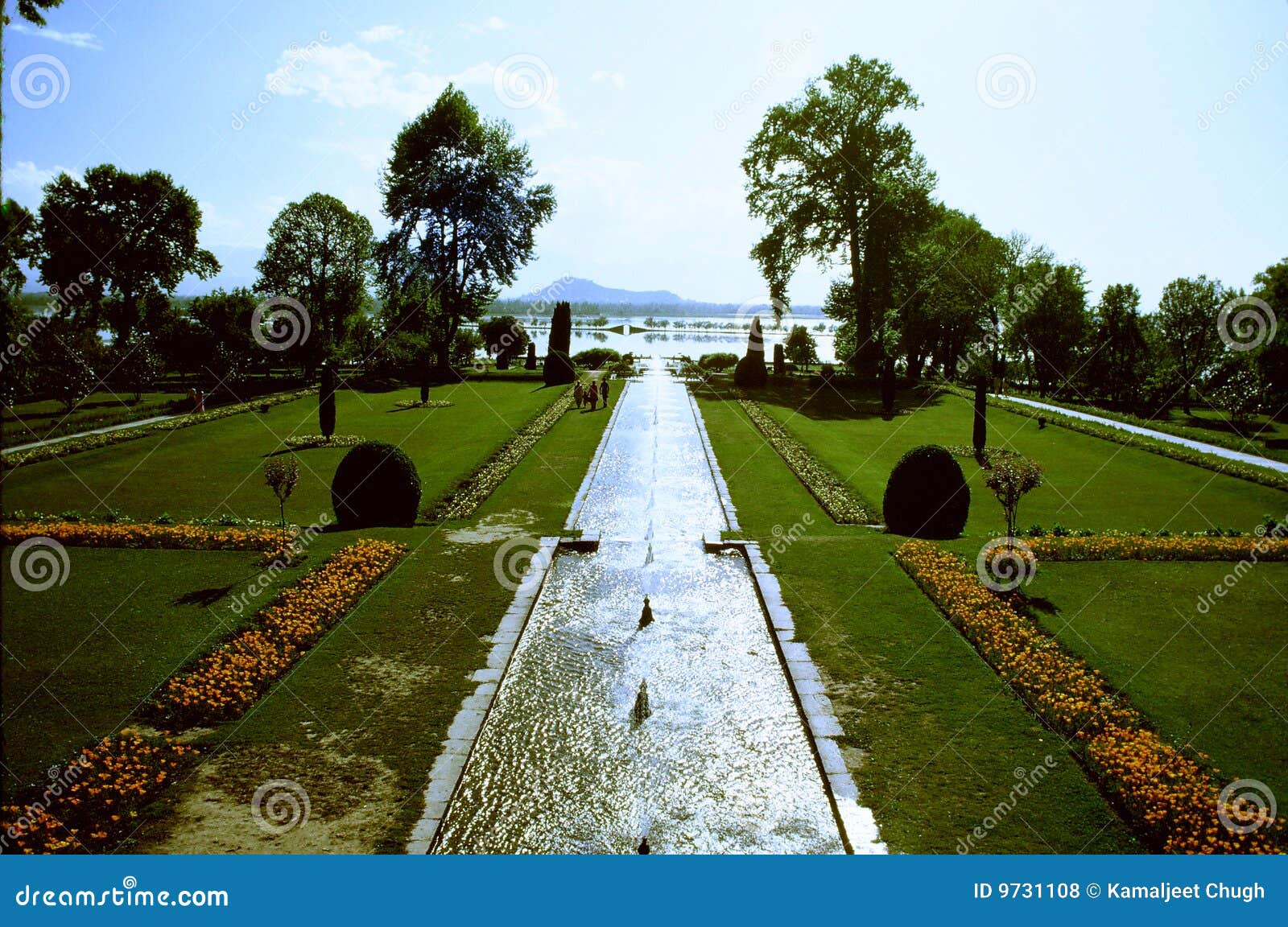 A Symmetrical Garden with Extended View Stock Photo - Image of ...