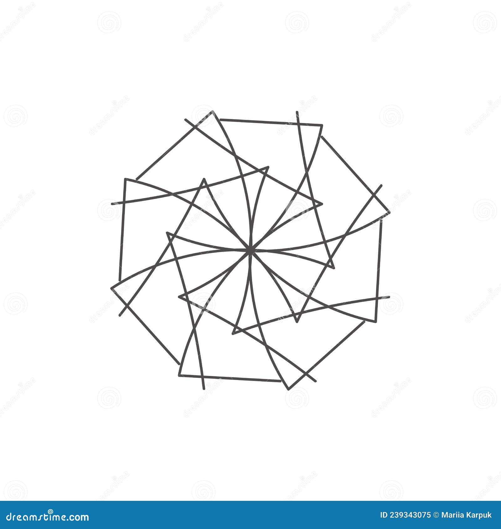 Symmetrical Geometric Pattern Abstract Vector Illustration Stock Vector ...