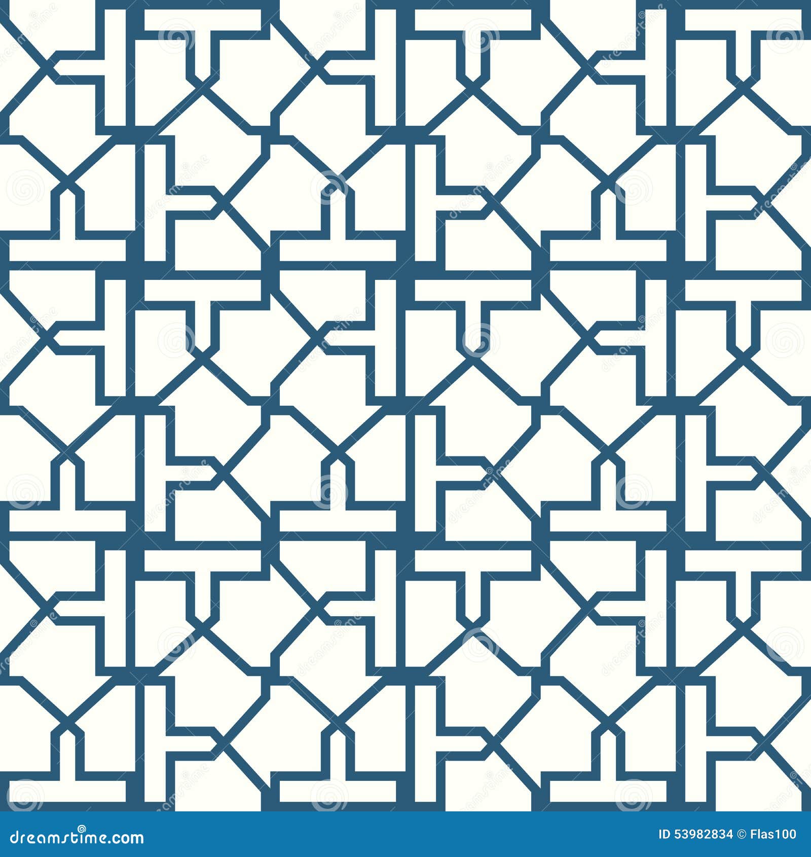 Symmetrical Geometric Shapes Blue and White Vector Stock Vector ...