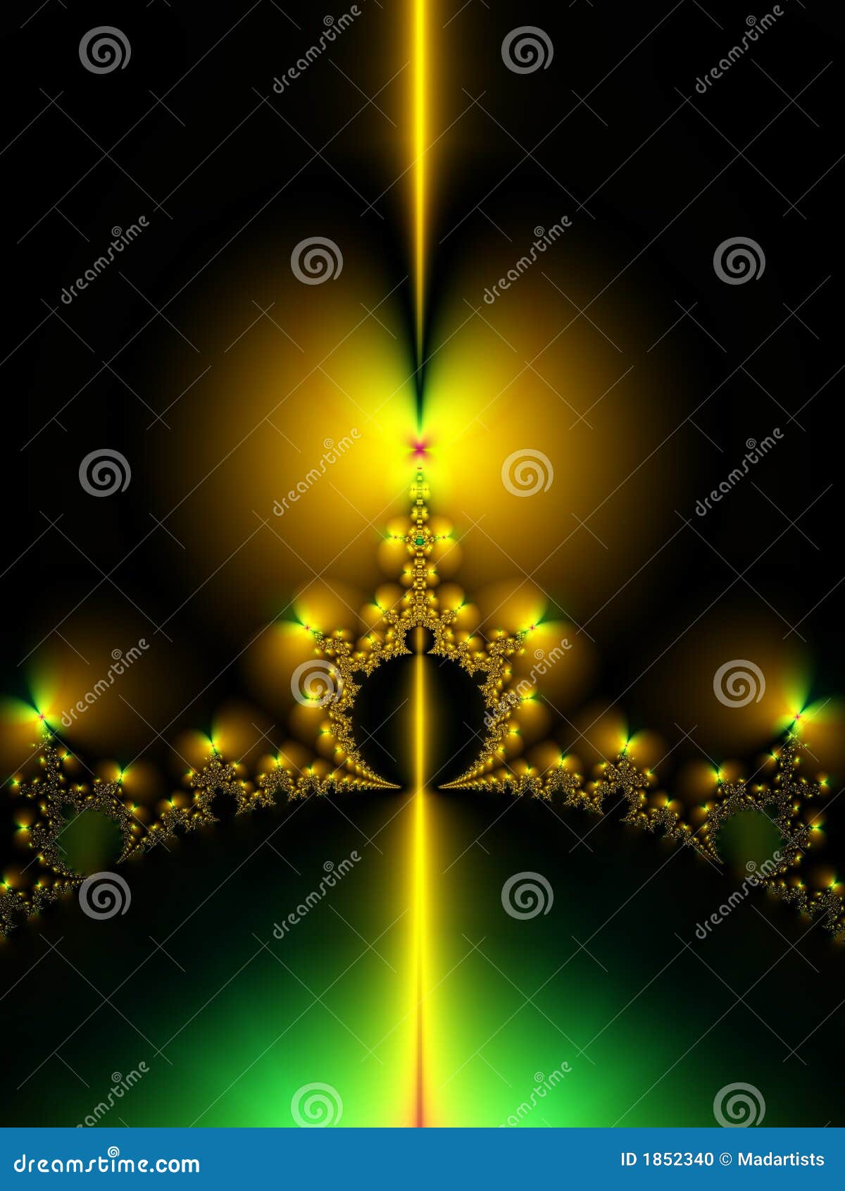 Symmetrical Gold Frame Scroll On Black Background Cartoon Vector ...