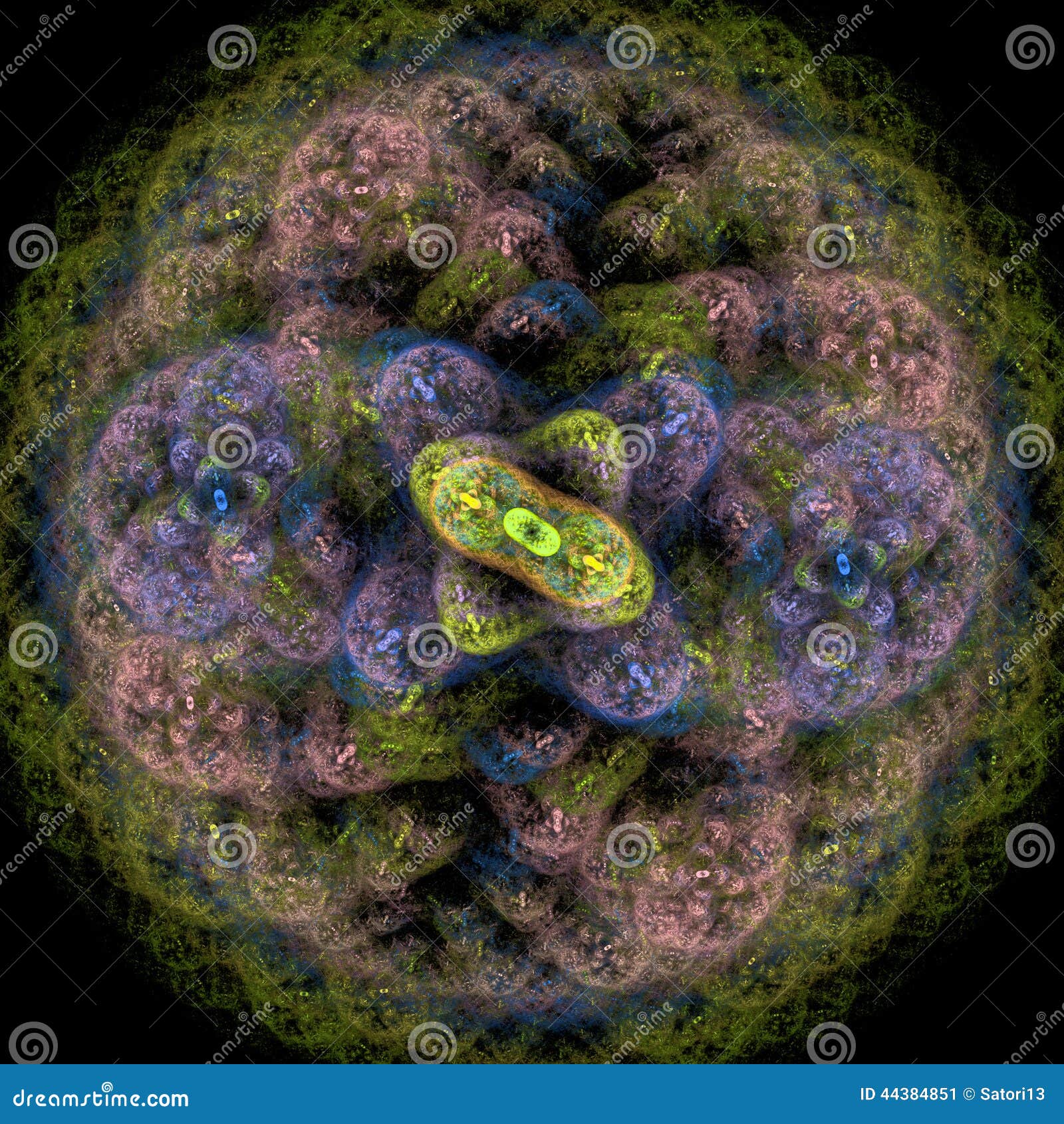 Symmetrical Growth of Bacteria Stock Illustration - Illustration of ...