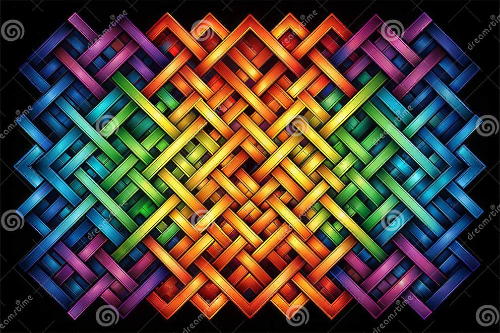 Symmetrical Intertwined Cross Patterns a Study in Geometric Harmony ...