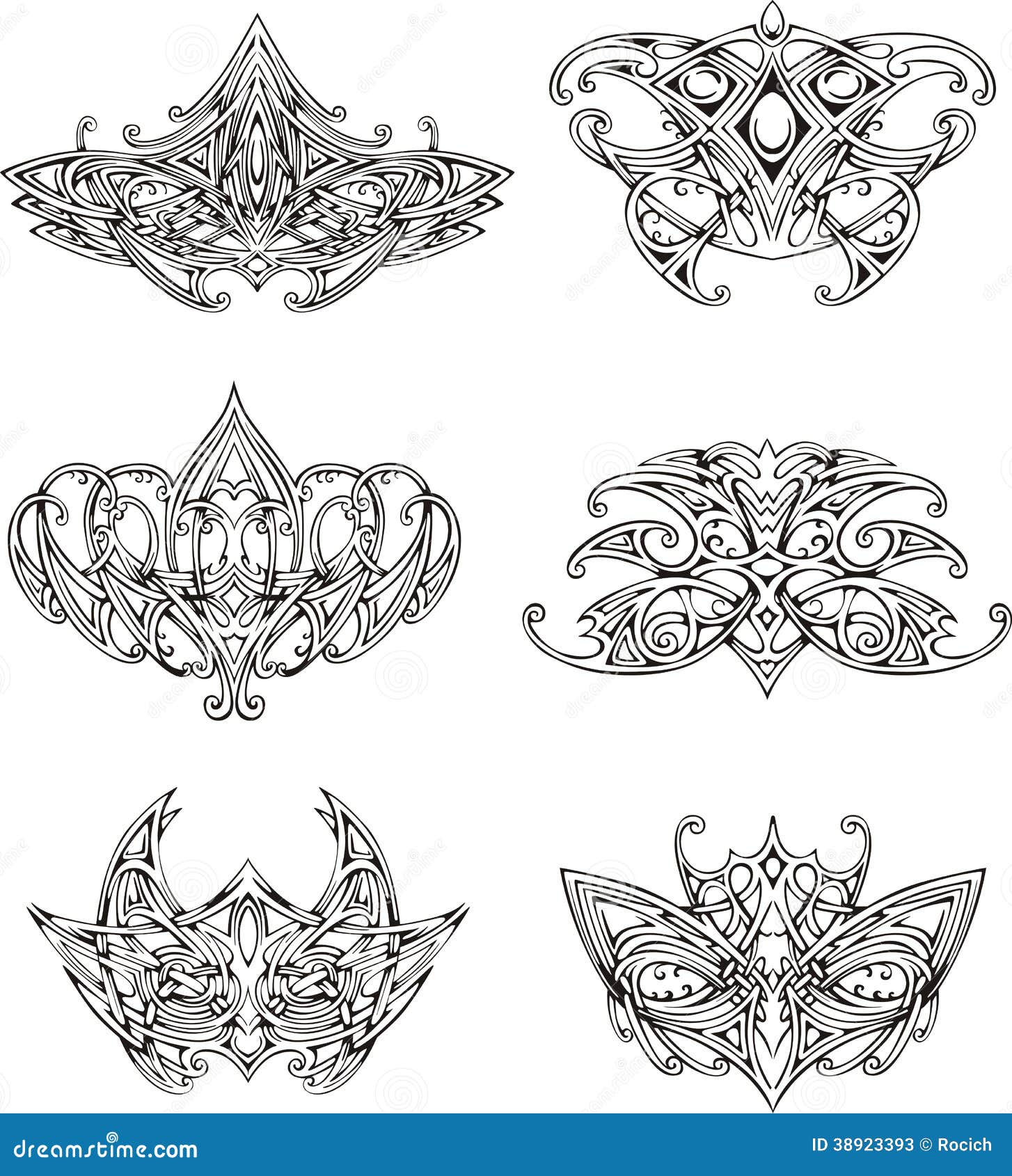 Symmetrical Knot Patterns Vector Illustration | CartoonDealer.com #33819010