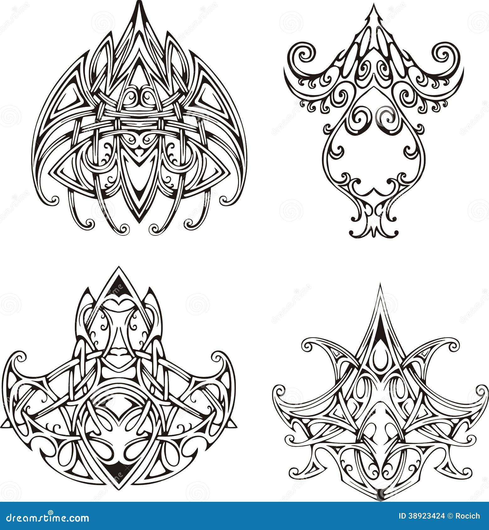 Symmetrical Knot Patterns Vector Illustration | CartoonDealer.com #33819010
