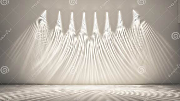 Symmetrical Light Patterns: Modern Wall Illuminated by Artistic ...
