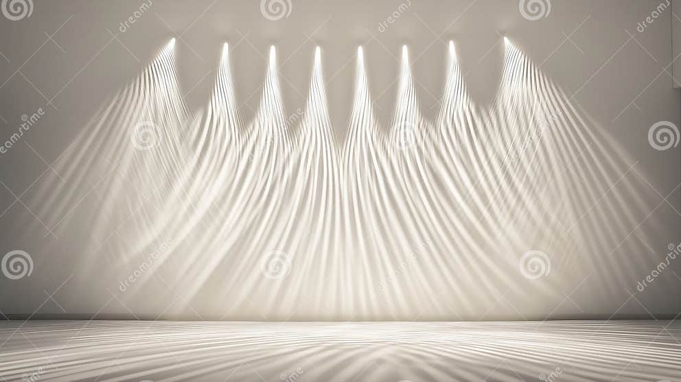 Symmetrical Light Patterns: Modern Wall Illuminated by Artistic ...