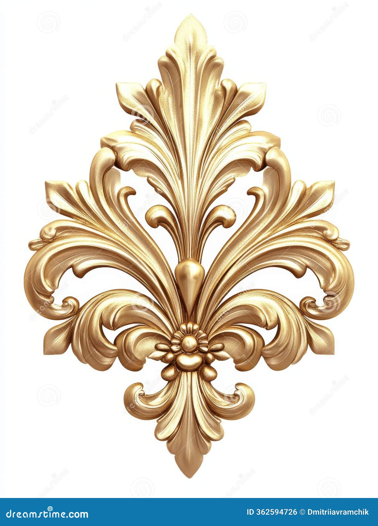 A Symmetrical, Ornate Pattern of Gold-toned Filigree. Stock Photo ...