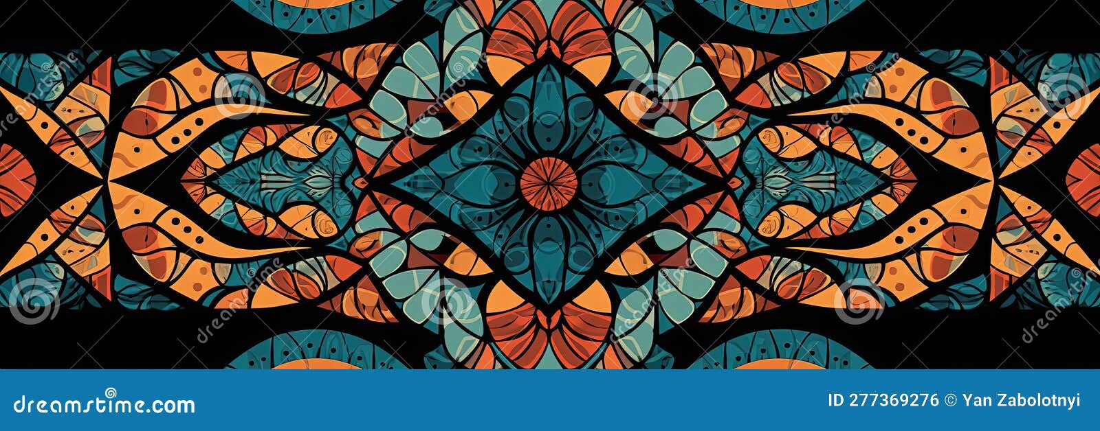 A Symmetrical Pattern of Abstract Shapes in Complementary Colors ...