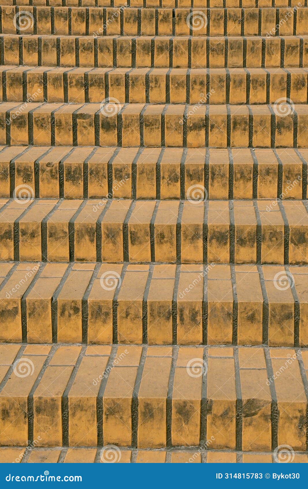 A Symmetrical Pattern Brick Stairs Stock Image - Image of modern ...