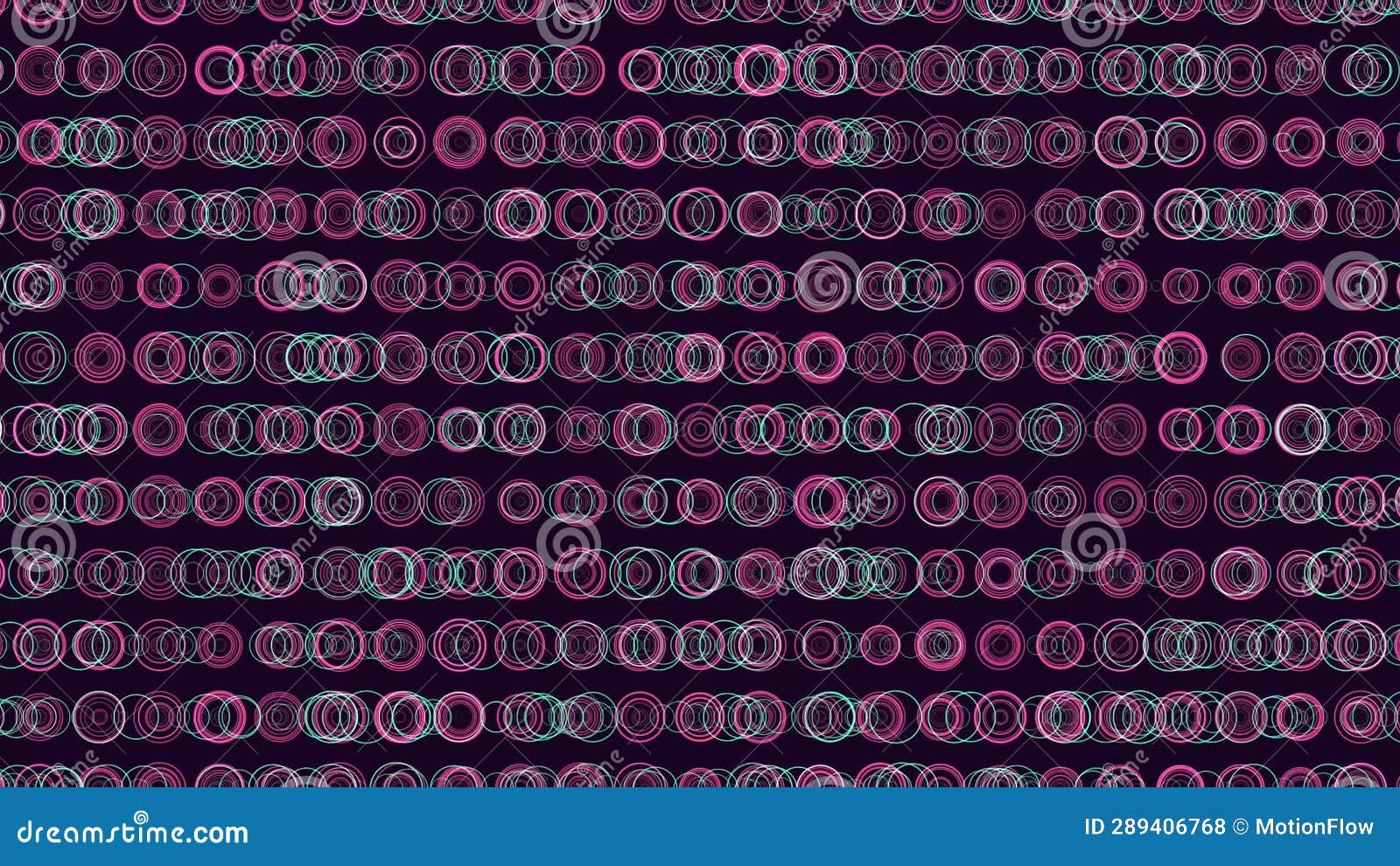 Symmetrical Circles Vibrant Patterns on Black Background Stock Footage ...