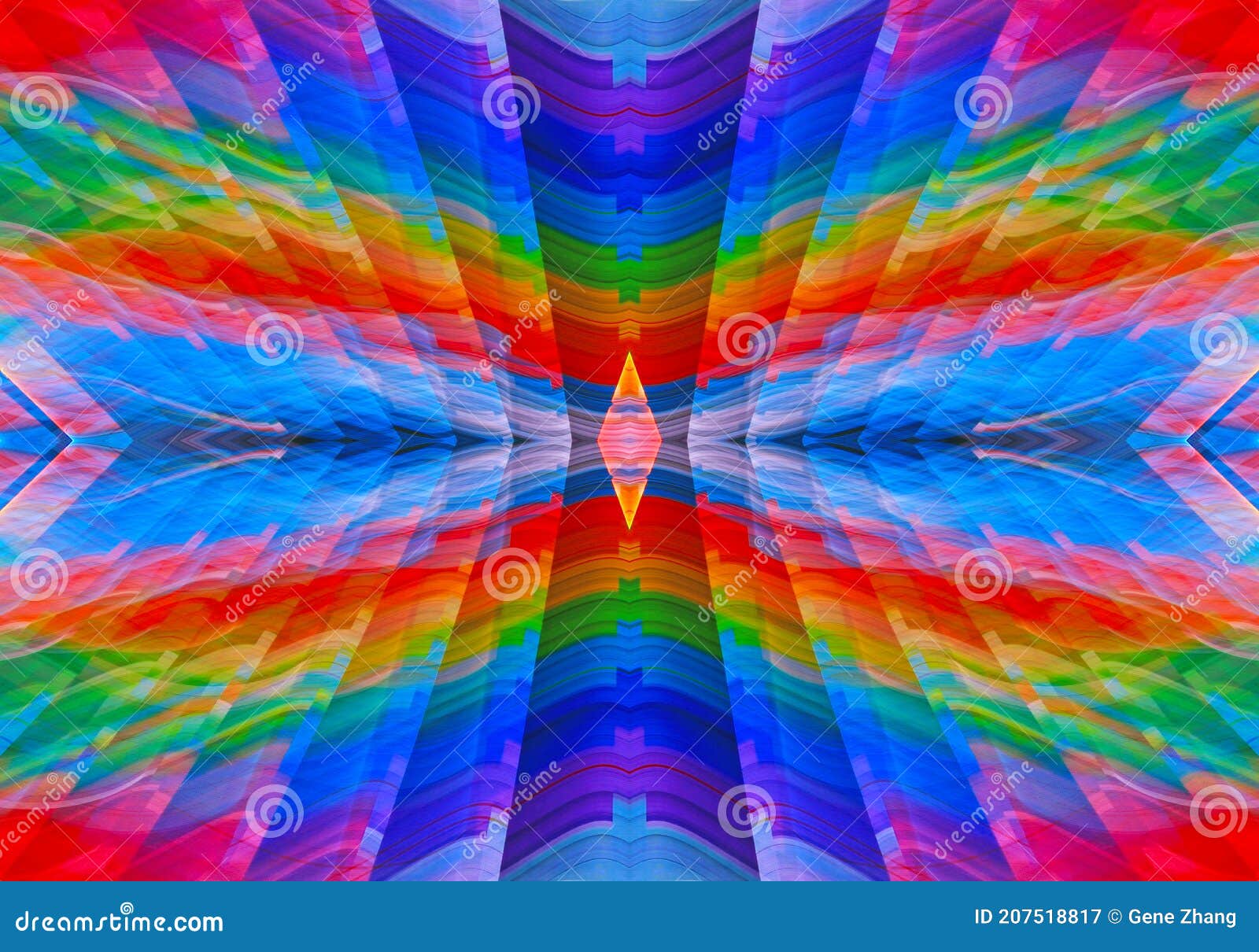Symmetrical Pattern Design of Rainbow Color Stock Illustration ...