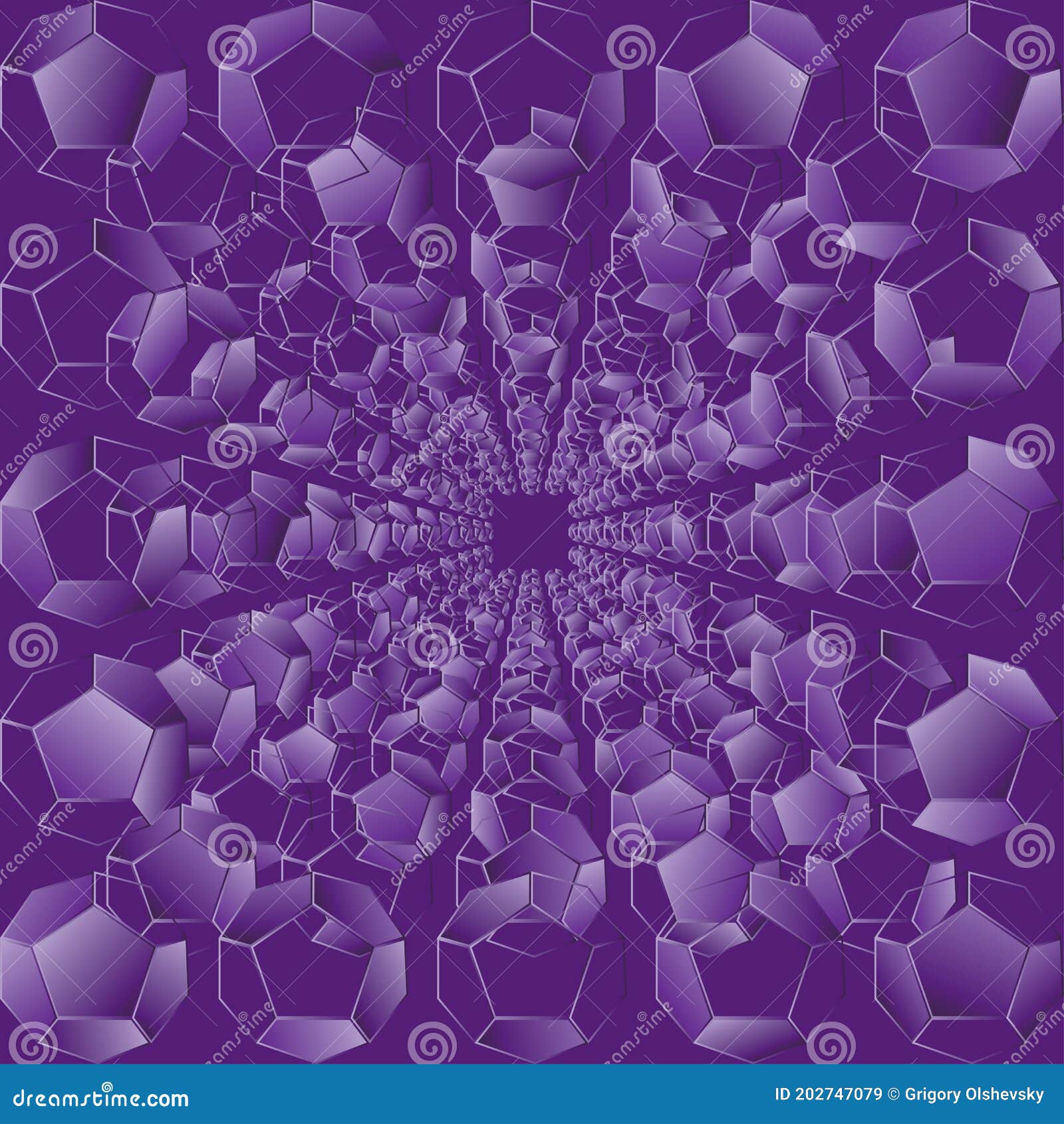 Symmetrical Pattern of Dodecahedrons Stock Vector - Illustration of ...