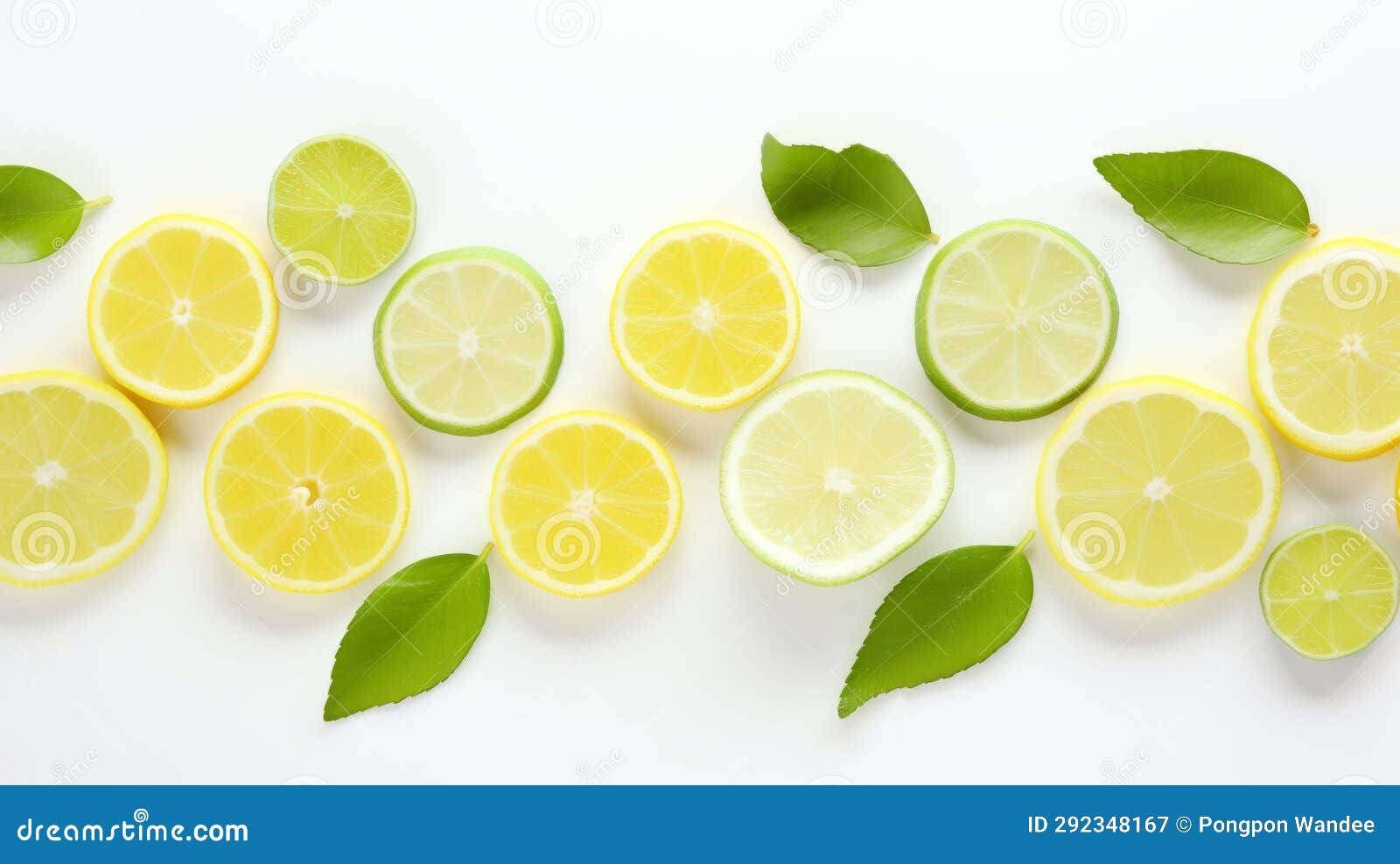 A Symmetrical Pattern of Sliced Lemons and Limes, Creating a Zesty ...