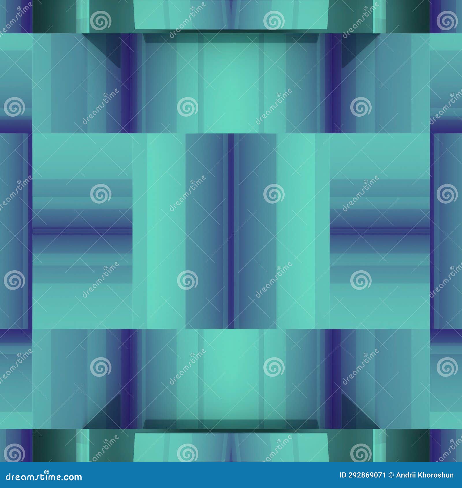 Symmetrical Pattern of Squares and Rectangles, Digital Art. 3d ...