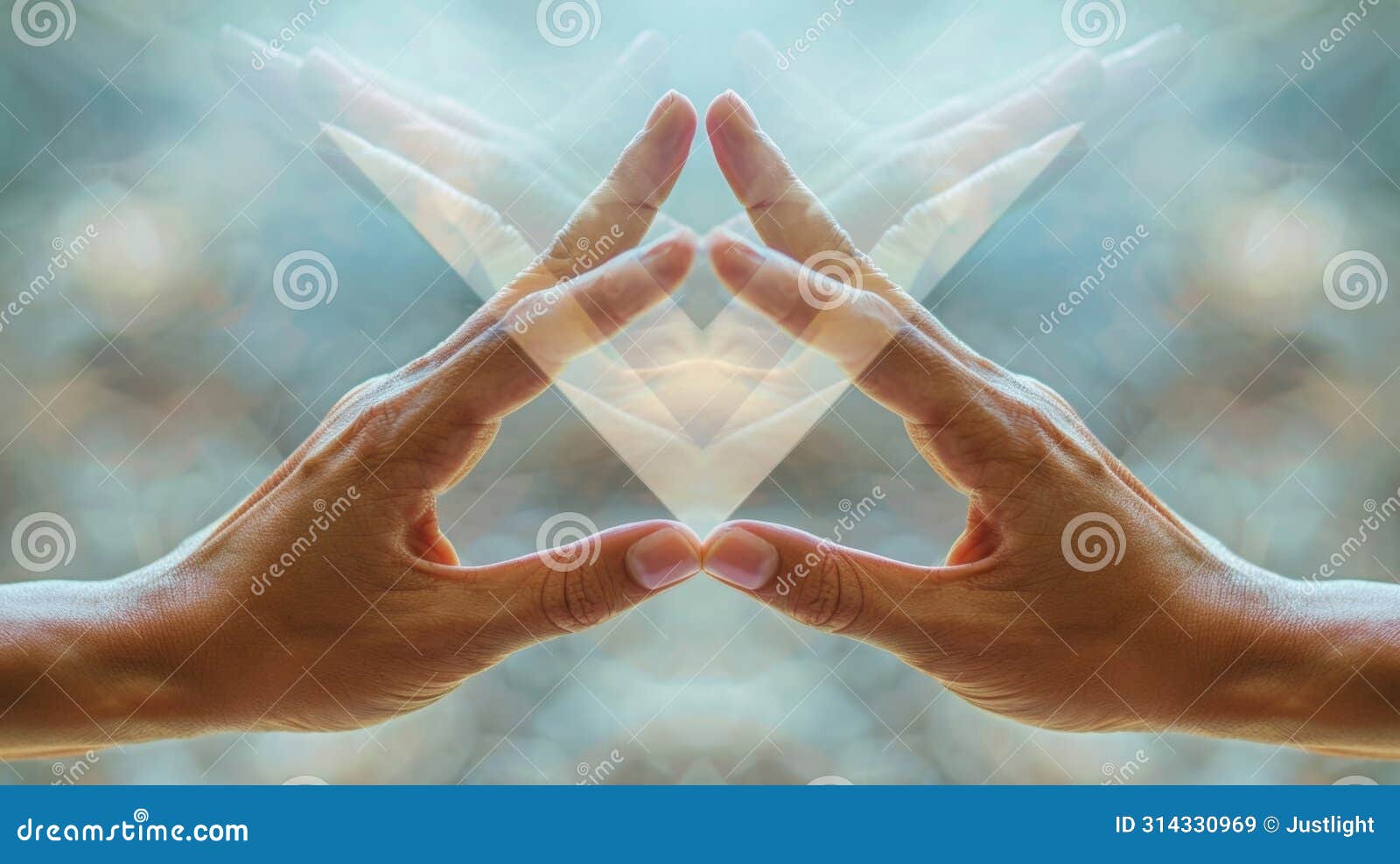 The Symmetrical Placement of Two Hands Together Forming a Mirror Image ...