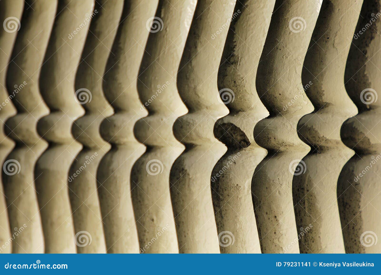 Symmetrical Plaster Balustrade Balusters Stock Image - Image of ...