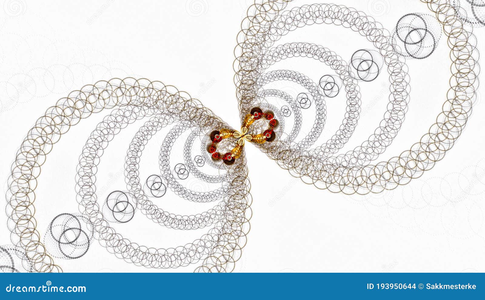 Symmetrical Qubit Quantum Fractal Pattern Stock Illustration ...