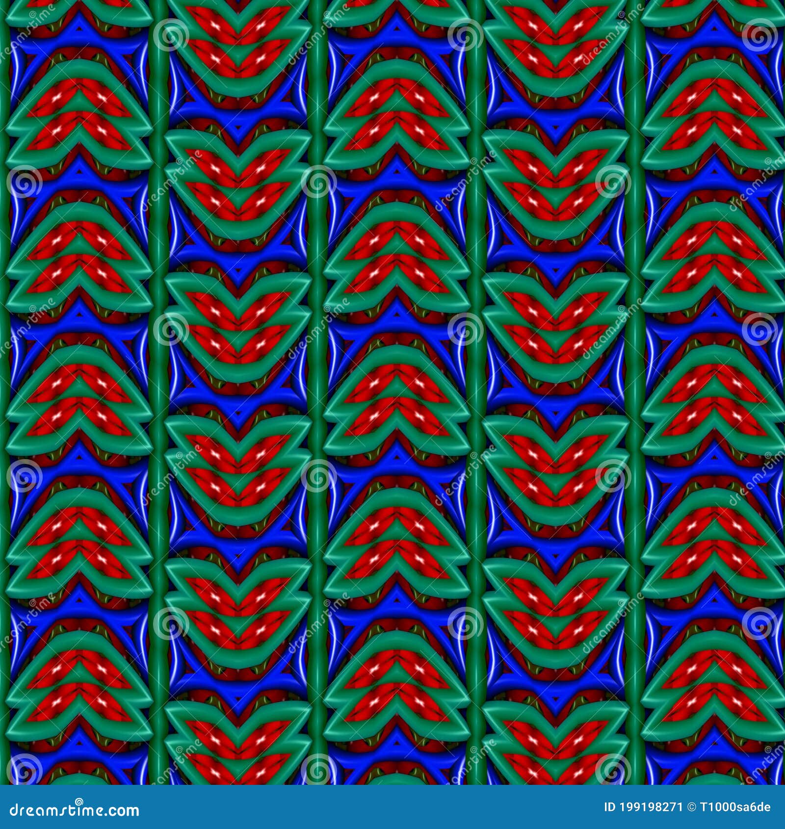 Symmetrical Repeating Colorful Patterns. Stock Illustration ...