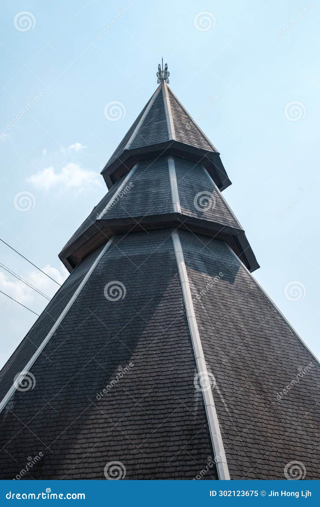 Symmetrical Roof Peak of Building Stock Image - Image of built ...