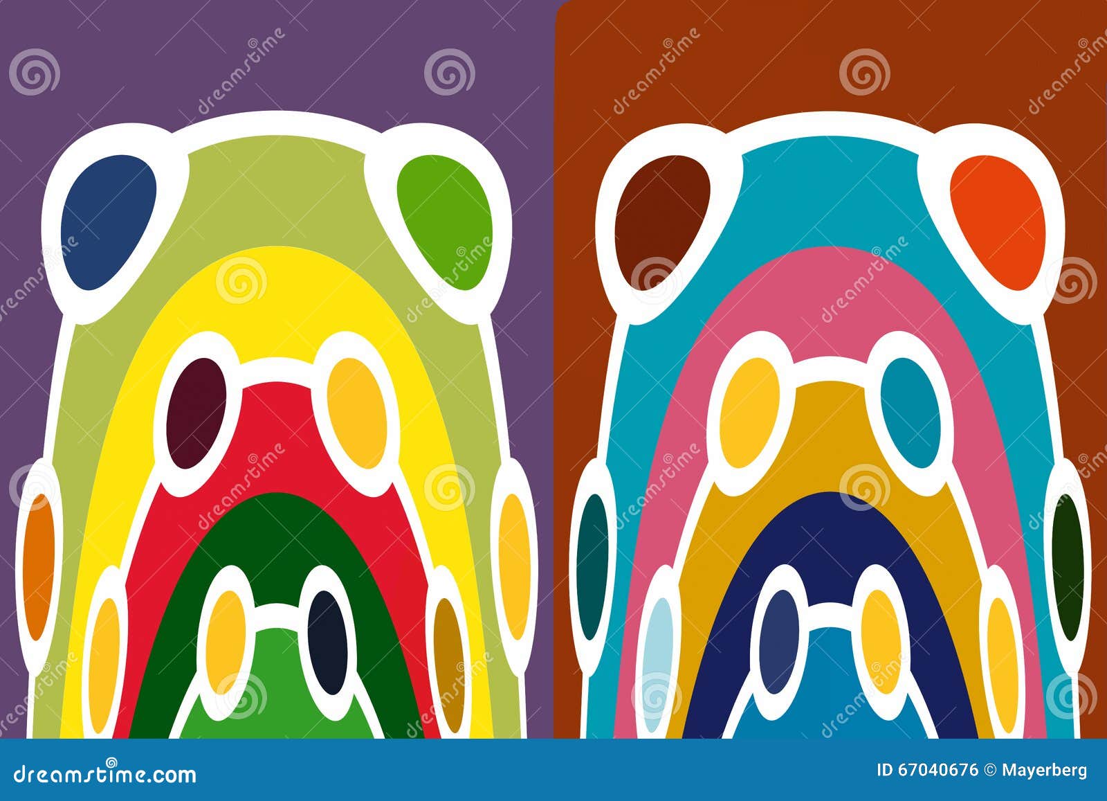 Symmetrical round figures stock illustration. Illustration of ...