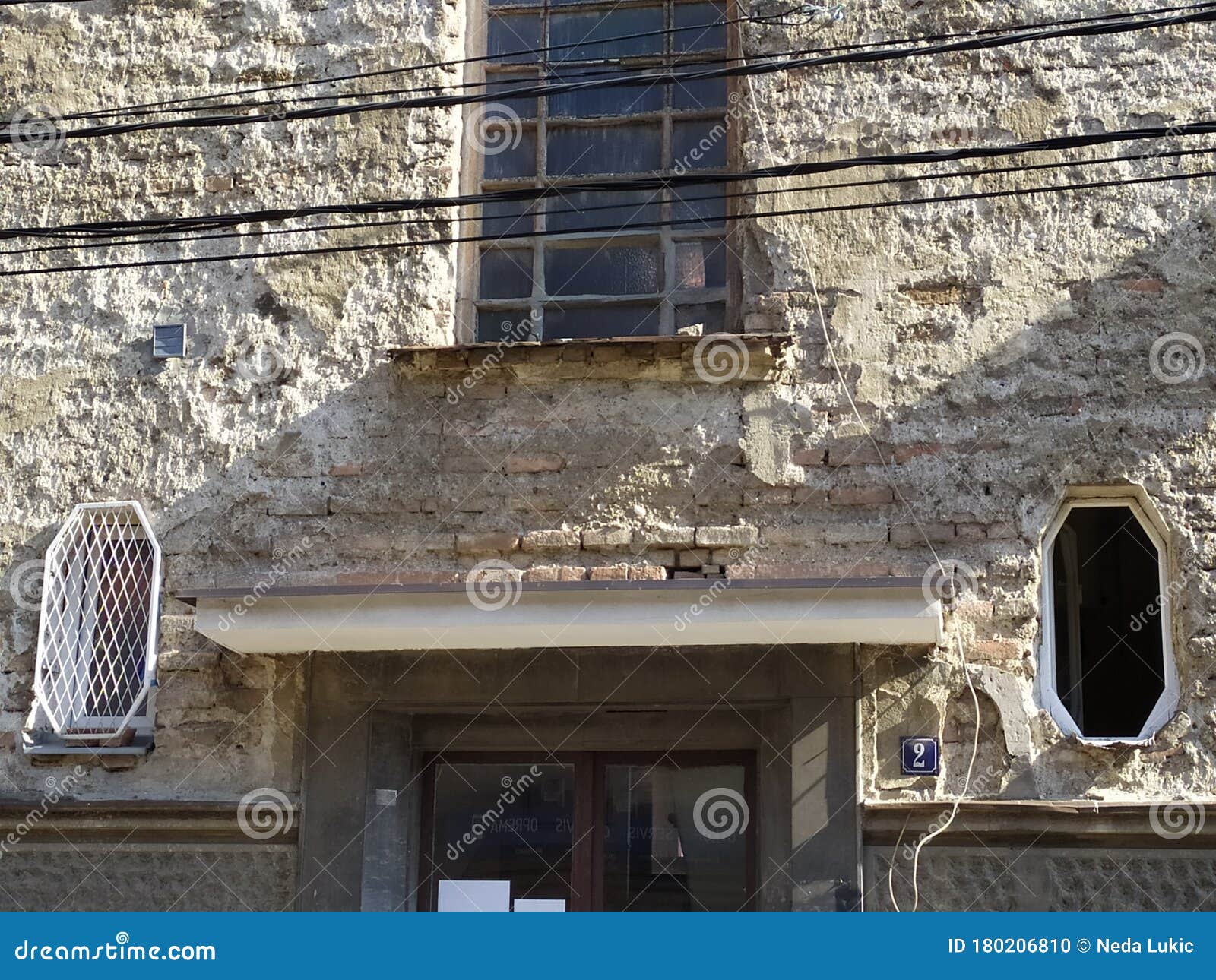 Symmetrical rustic windows editorial image. Image of facade - 180206810