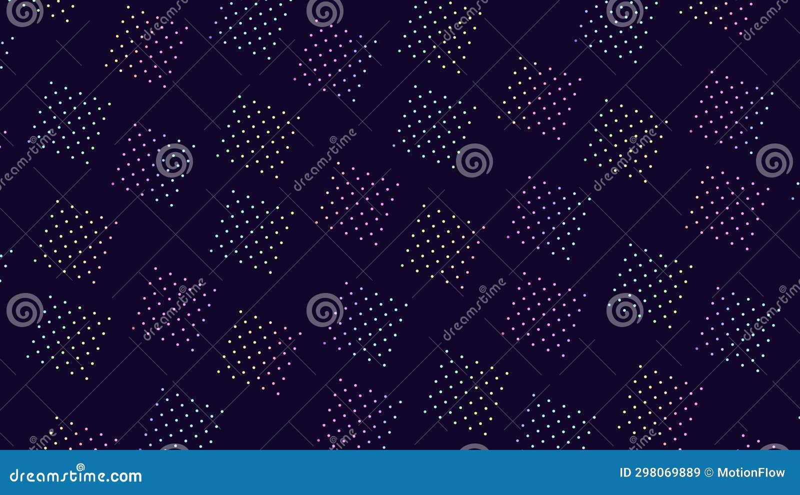 Colorful Symmetrical Dot Grid Pattern on Dark Background Stock Video ...