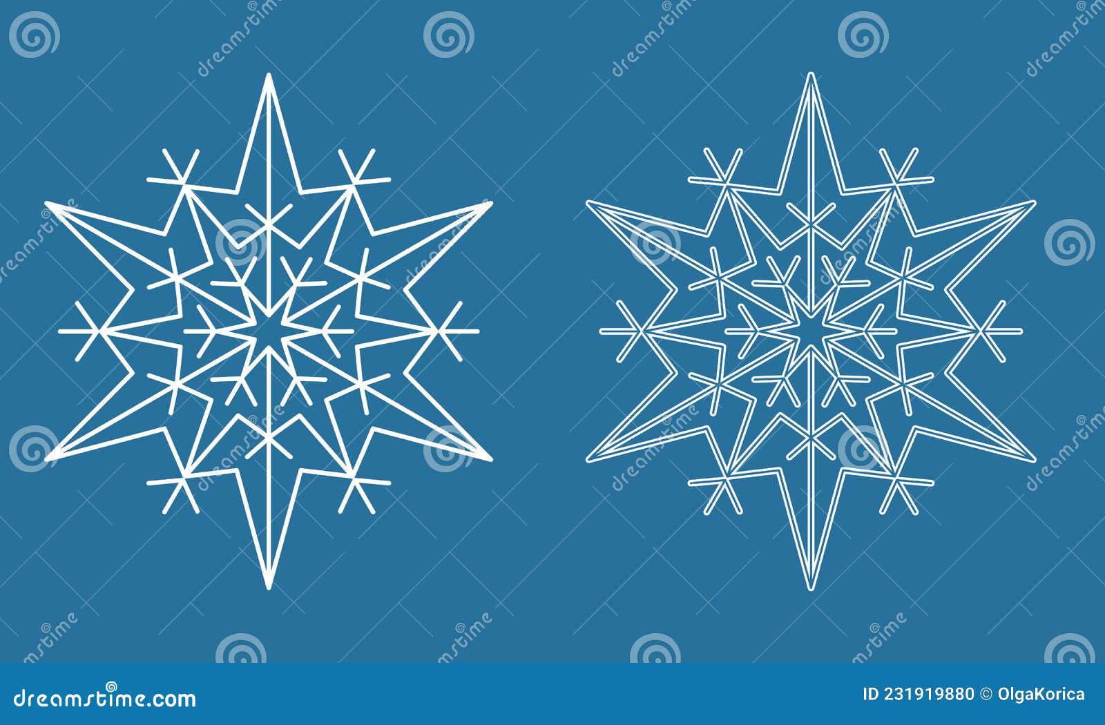 Symmetrical Snowflake, Winter Snowflake Icon Stock Vector ...