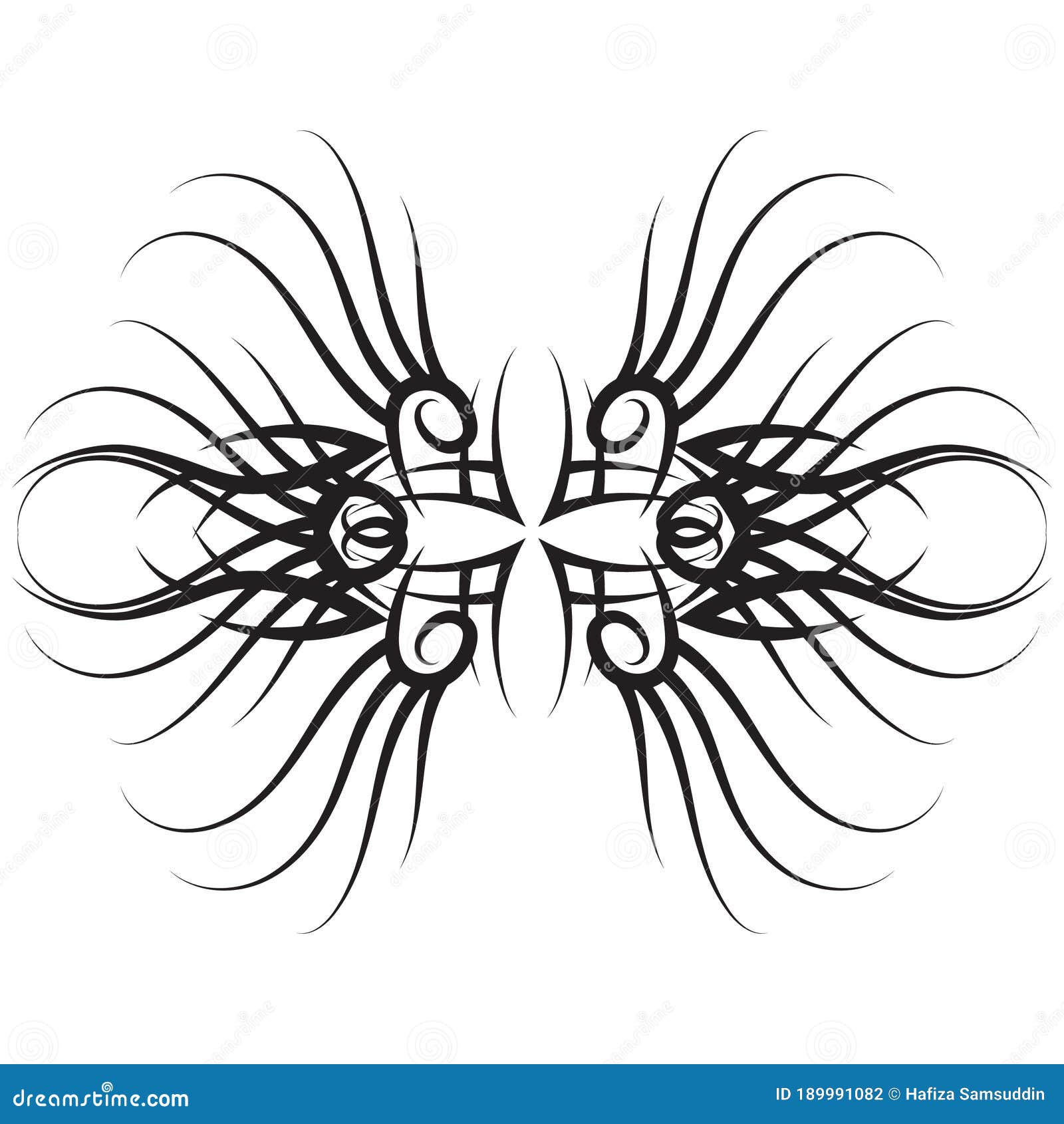 Symmetrical Tattoo Of Red Roses Cartoon Vector | CartoonDealer.com ...