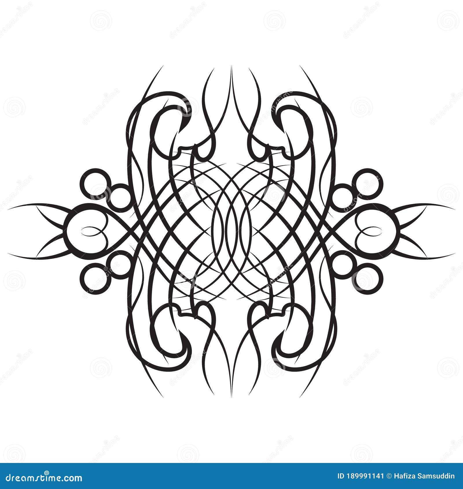 Symmetrical Tattoo Of Red Roses Cartoon Vector | CartoonDealer.com ...