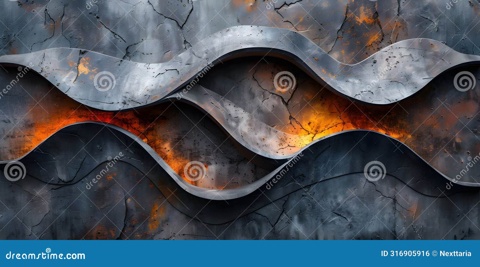 Symmetrical Texture Design on Grey Wall Art Stock Illustration ...