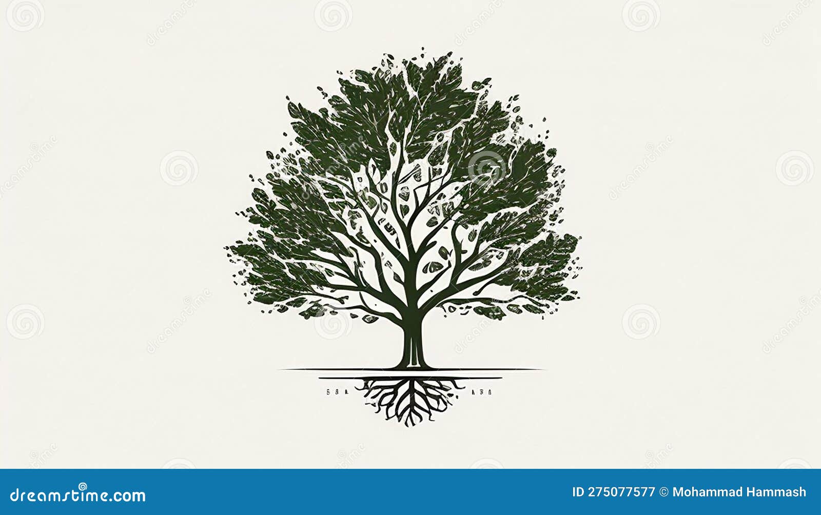 Symmetrical Tree Logo in Simple Vector Graphic, Made with Generative AI ...