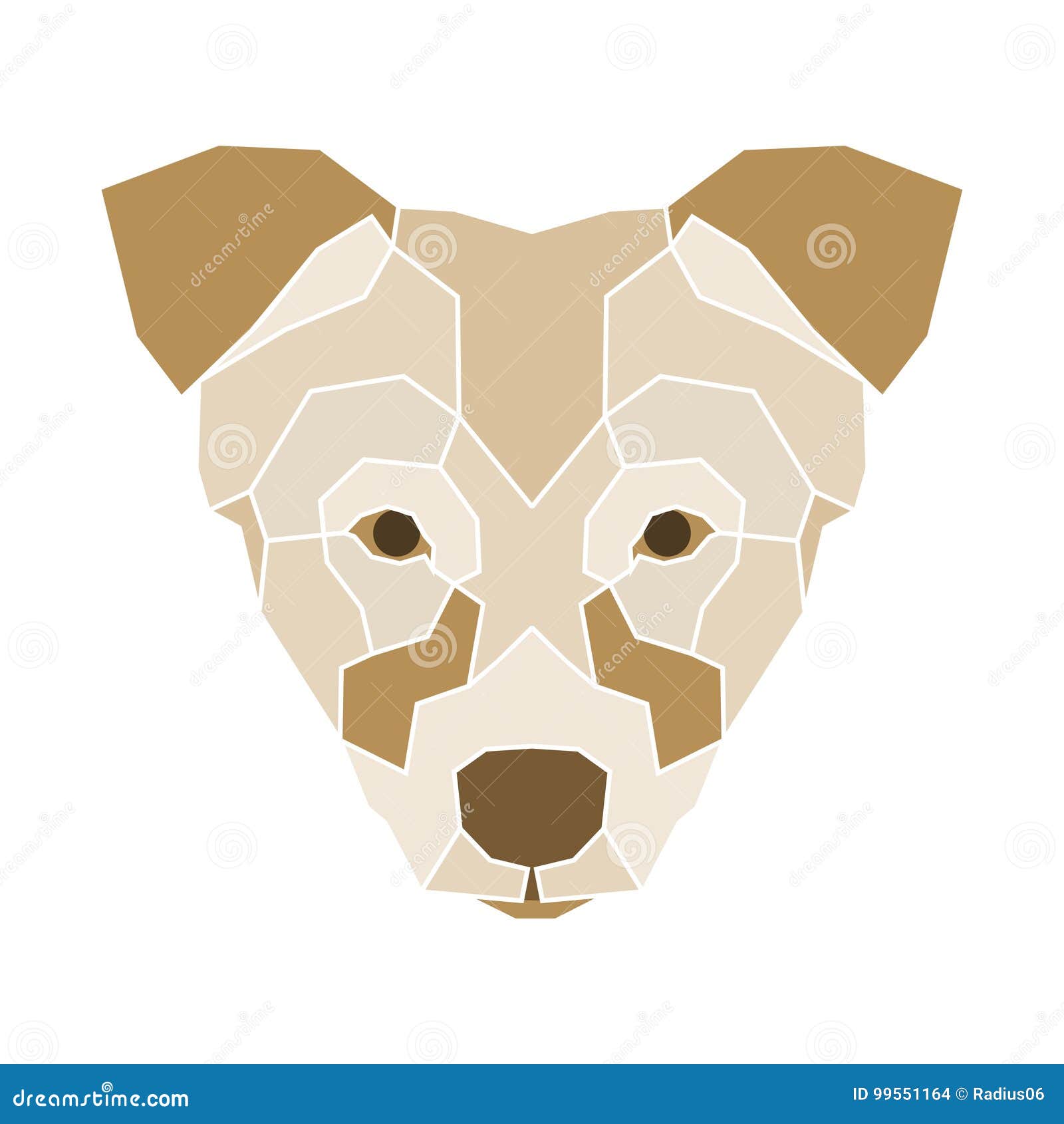 Low poly head of the dog stock vector. Illustration of creative - 99551164