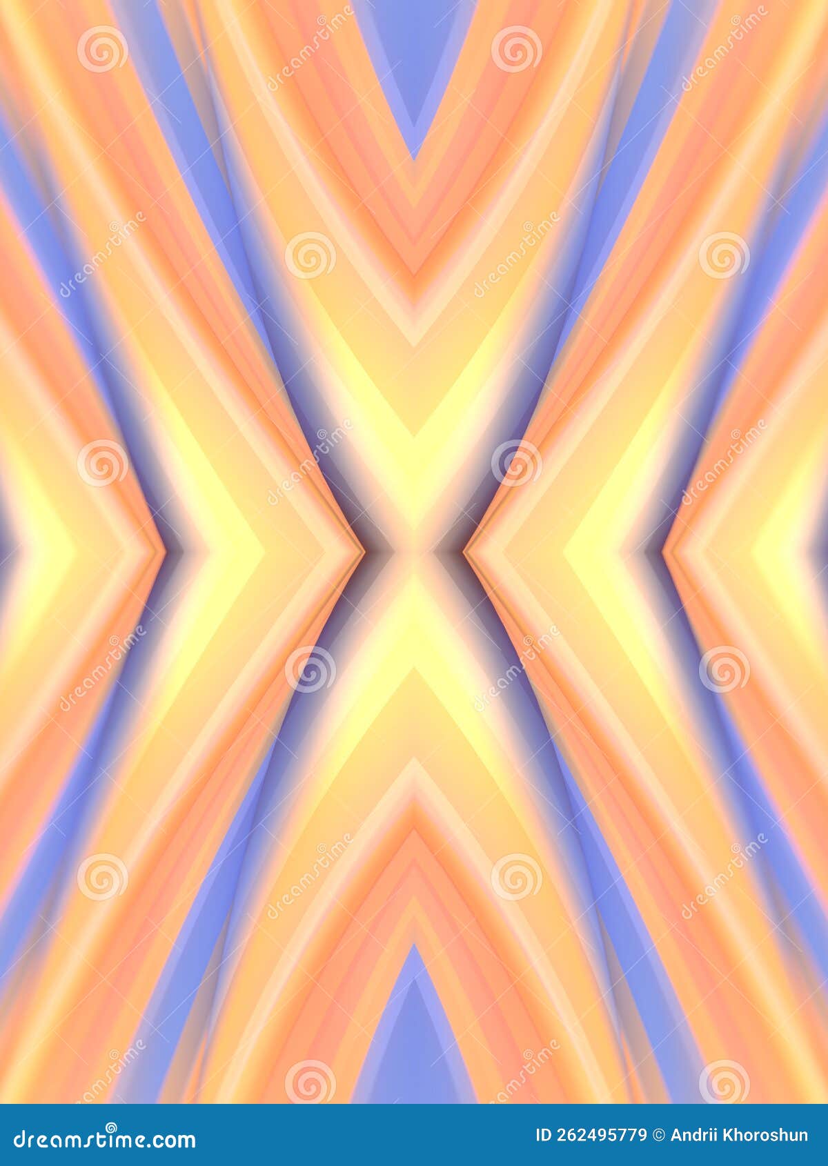 Symmetrical Wavy Pattern with Multi Colored Texture. 3d Rendering ...