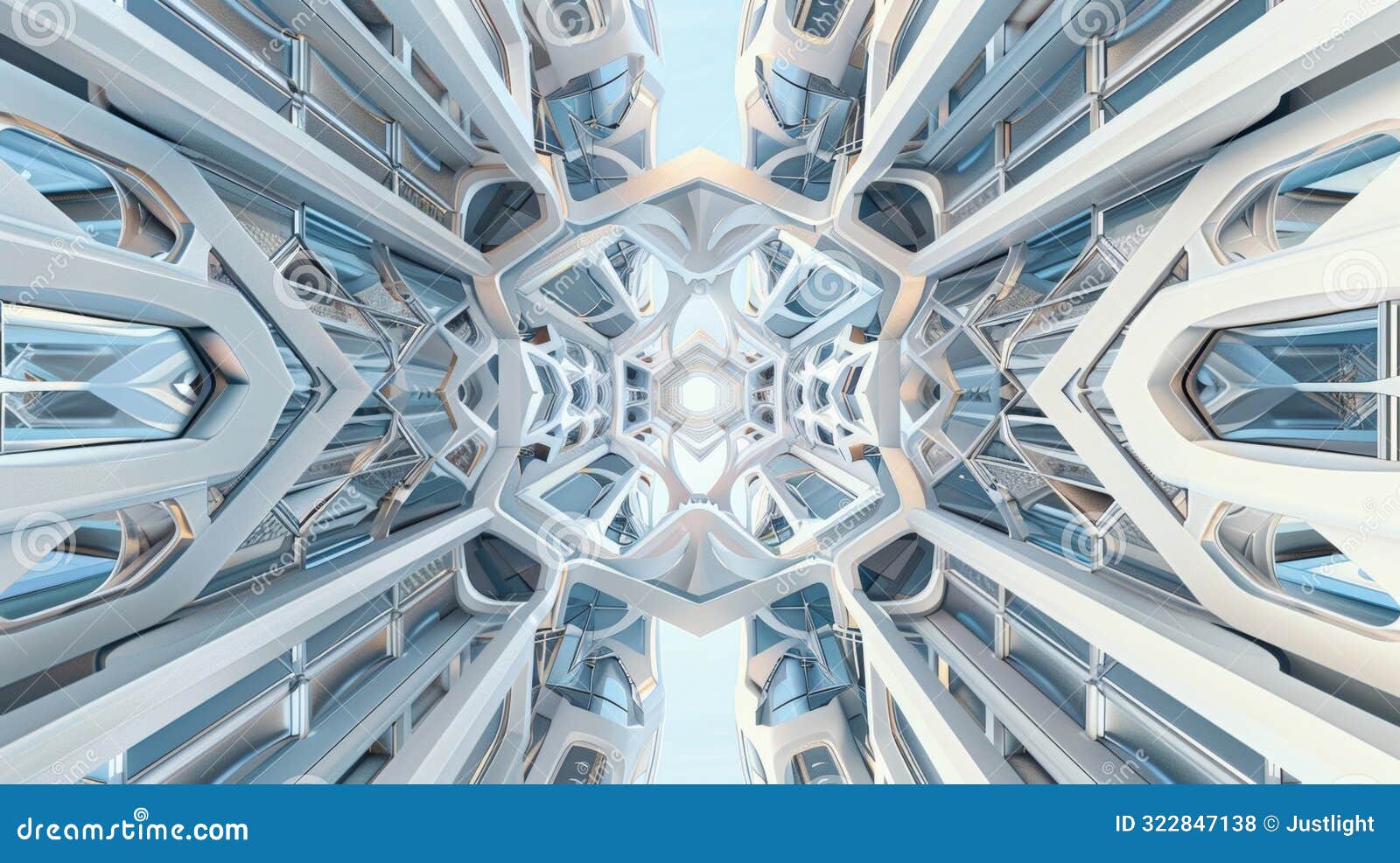 A Symmetrical Wonderland of Interlocking Shapes and Angles Stock Photo ...