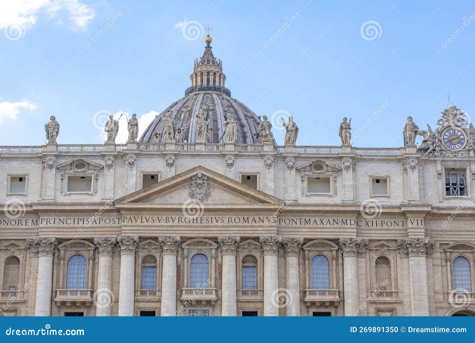 Symmetrically Framed Front and Central Facade of the Basilica of St ...