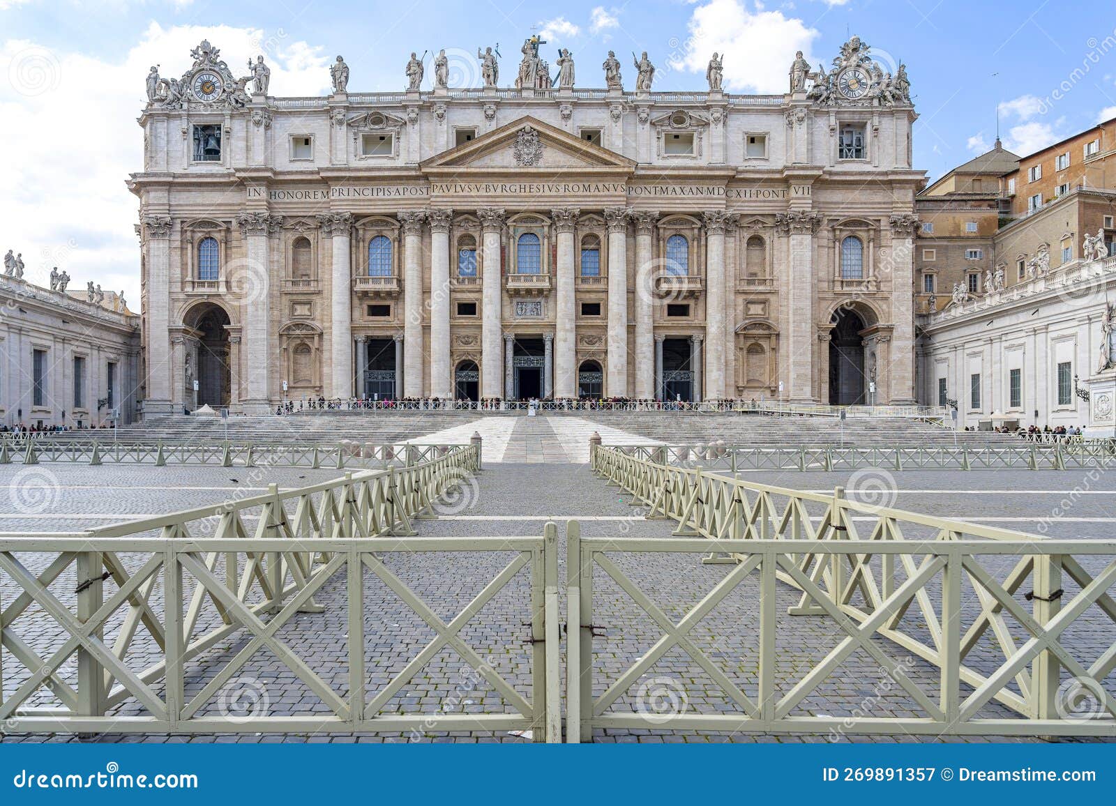 Symmetrically Framed Front and Central Facade of the Basilica of St ...